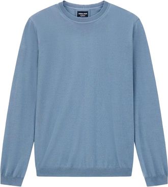 Giorgio Armani Homme, Pulls, Bleu, Taille: M Pull ras du cou en cachemire