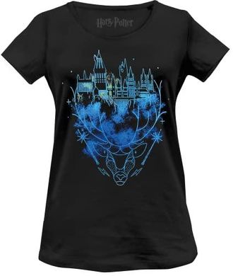 Harry Potter WOHAPOMTS334 T-Shirt, Noir, M Femme