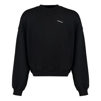 Off-white Baumwoll-Sweatshirt mit Rundhalsausschnitt - - Sweatshirts & Hoodies - Herren - Schwarzk - XS