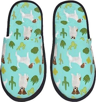 Generic Unisexe Pantoufles Chaussons Fluffy Cactus Pour Chien Jack Russell Pantoufles Hotel Confortable Chaussons Homme Femme Unique Chaussons Usage Unique Po
