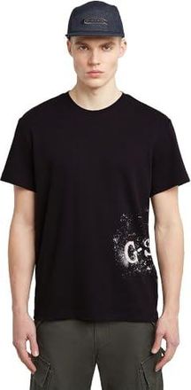 G-Star Sprayed GR R T T-Shirt, Noir (DK Black D26819-d976-6484), S Hommes