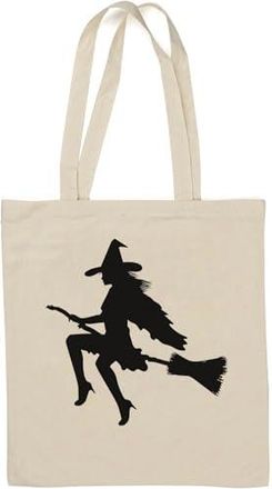 Generic Witch Art Sac fourre-tout en coton naturel Blanc