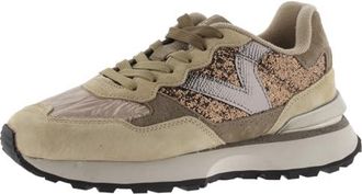 Victoria 1985 Basket Basse Rush & Pièces Métallisées & en Croûte De Cuir & Logo Rétro 8807109 pour Femme ORO 40