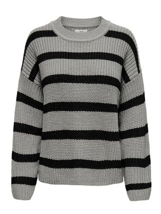 Jacqueline de Yong Damen Strick-Pullover JDYJusty gestreifter Damenpullover 15264902 December Sky/Black XS