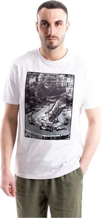 Bastille Homme, Tops, Blanc, Taille: L T-shirt &agrave; Manches Courtes et Col Rond