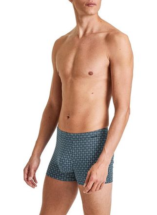 CALIDA Herren Trunk blau Baumwolle gemustert