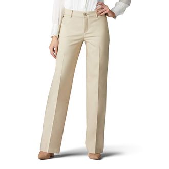 Lee Damen Ultra Lux Comfort with Flex Motion Pant Hose, Bungalow Khaki, 44