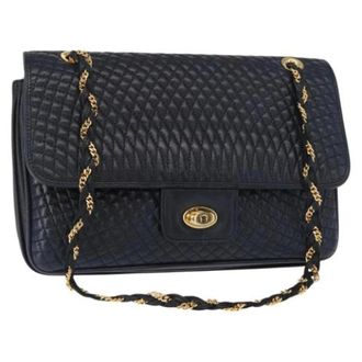 Bally Sac bandouli&egrave;re en cuir Pre-owned - Femme - Pre-owned - Bleu - Taille: ONE Size