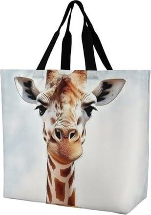 Generic Girafe Intelligente Sac Fourre-Tout Grand Sacs De Courses L&eacute;ger Sac A Main Femmes Pour Gym Voyage Travail
