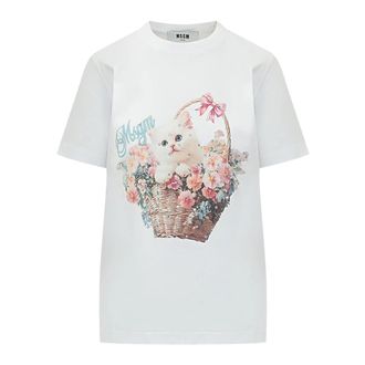 Msgm T-Shirt - - Tops - Damen - Wei&szlig; - M