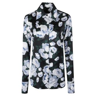 Stella McCartney Femme, Blouses et Chemises, Multicolore, Taille: 40 FR Chemisier en satin &agrave; fleurs