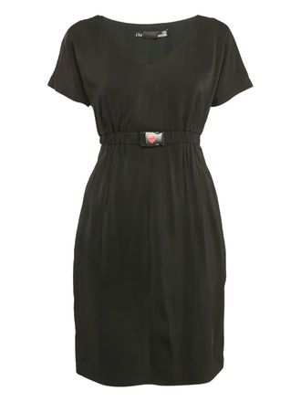 Moschino robe à taille élastiquée - Noir