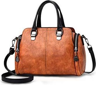 Nicole & Doris NICOLE&DORIS Dames Mode Sacs à poignée supérieure Rétro Sacs à main Sac à bandoulière Sac à bandoulière Sac fourre-tout pour femme Jaune