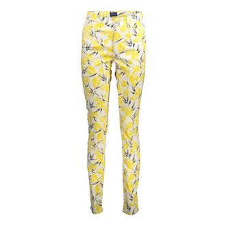 GANT Femme, Pantalons, Jaune, Taille: W34 L34 Pantalon Skinny Contrastant avec Logo