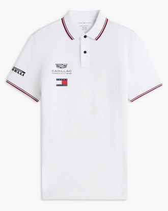 Tommy Hilfiger TH x Cadillac Formula 1 Team Poloshirt in Performance-Qualit&auml;t in