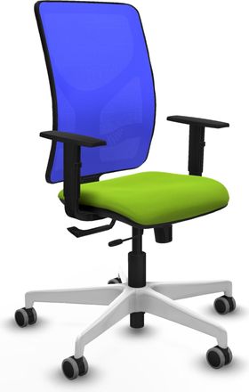 Piqueras y Crespo Schreibtischstuhl, verstellbare Armlehnen, h&ouml;henverstellbare Lendenwirbelst&uuml;tze, ausgestattet mit Syncro/Traslack und Schneideschaum, mit Rollen 65 mm