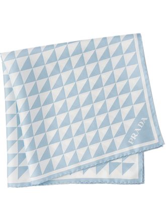 Prada écharpe en sergé - Bleu