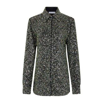 Paco Rabanne Femme, Blouses et Chemises, Noir, Taille: 40 FR Camicia applicazioni