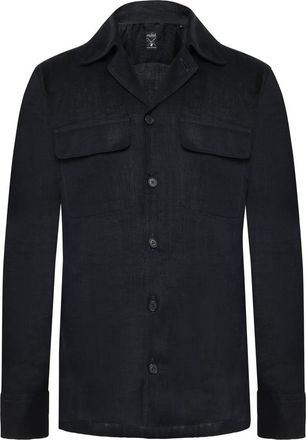 van Laack Leichtes Leinen-Overshirt mit zwei Brusttaschen in