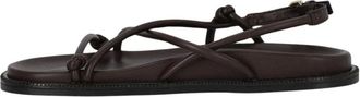 Max Mara Femme, Chaussures, Brun, Taille: 40 EU Lusso Flat Sandal