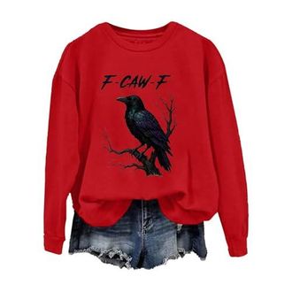 Generic Sweatshirts pour femmes UK Sweatshirt imprim&eacute; graphique surdimensionn&eacute; haut col rond manches longues automne hiver d&eacute;contract&eacute; confortable automne mod