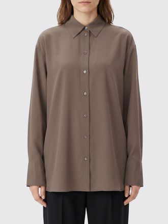 Toteme Chemise relaxed fit en pure soie &agrave; col fran&ccedil;ais