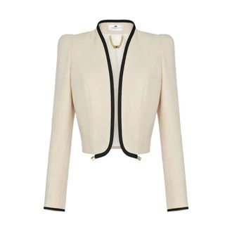 Elisabetta Franchi Femme, Vestes, Beige, Taille: 44 FR Vestes