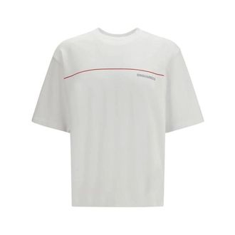 Dsquared2 Baumwoll T-Shirt mit Rundhalsausschnitt - - Tops - Herren - Wei&szlig; - M