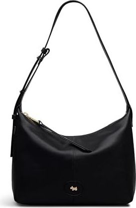 Radley London London Maldon Mews &Eacute;paule zipp&eacute;e en cuir pour femme Taille M, Noir, Taille M