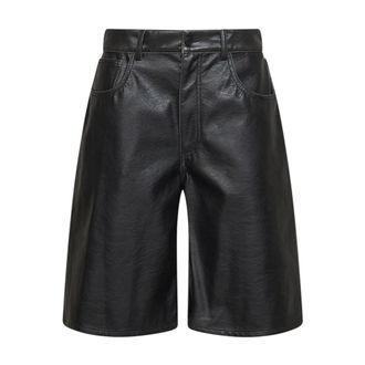 Maison Margiela Femme, Shorts, Noir, Taille: 36 FR Shorts Longs en Similicuir