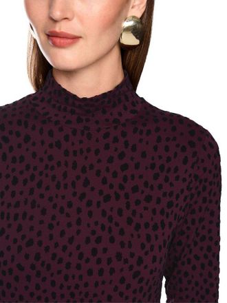 Marc Cain Stehkragenshirt Abstract Glow Premium Damenmode Stretch-Shirt mit Bambi-Print