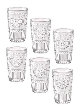Bormioli Rocco Ensemble de verres Bormioli Rocco Romantique 1 pi&egrave;ce (couleur claire, 340 ml, va au lave-vaisselle, verre &agrave; eau, pour cocktails / eau)
