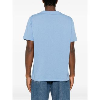 A.P.C. Logo-Print Cotton T-Shirt - Blue