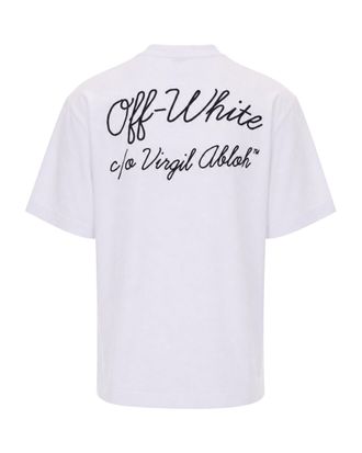 Off-white Mens T-Shirt Crew Neck White Cotton T-Shirts And Polos