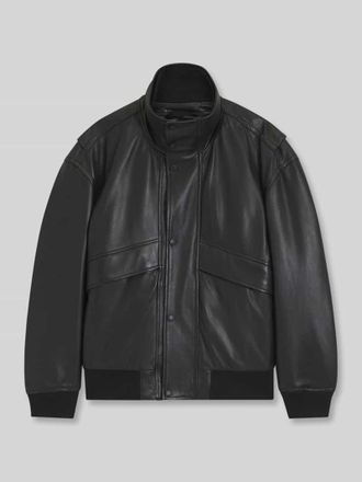 Boss Orange by Hugo Boss Lederjacke aus Ziegennappa mit Stehkragen