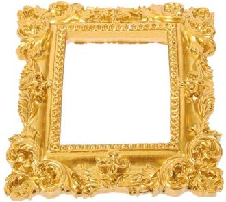 Amosfun Mini Cadre Photo Vintage En R&eacute;Sine Dor&eacute;E 7.8X9 Cm Cadre Photo D&eacute;Coratif Pour Bureau Chambre Et D&eacute;Coration De Table