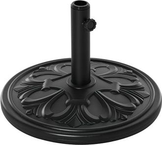 OUTSUNNY Sonnenschirmst&auml;nder 13 kg Schirmst&auml;nder Schirmstangen mit 35 mm/38 mm/48 mm Durchmesser Schirmhalter f&uuml;r Garten, Balkon, Antik Schwarz