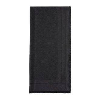 Elisabetta Franchi Baumwollschal mit Modal und Polyester - - Accessories - Damen - Schwarzk - ONE SIZE