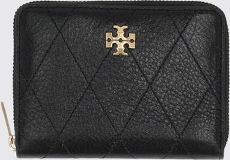 Tory Burch Kleines Charlie Leder-Portemonnaie mit Rei&szlig;verschluss und Double T-Logo
