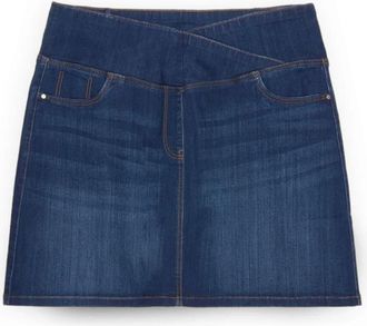Fiorella Rubino Femme, Jupes, Bleu, Taille: 50 FR Mini-jupe en jean trap&egrave;ze