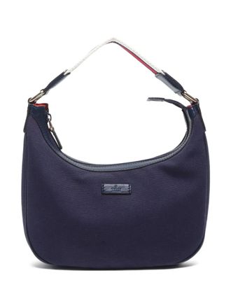 Gucci sac porté épaule à patch logo (2015-2020) - Bleu