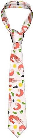 Generic Cravate Motif De Crevettes D&eacute;licieuses Fine Tie Classique Cravates Homme Pour Affaires Mariage Travail