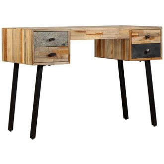 vidaXL Vidaxl - Bureau en bois avec 4 tiroirs avec diff&eacute;rents motifs multicolores