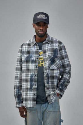 Amiri Quad Bleach Flannel Shirt