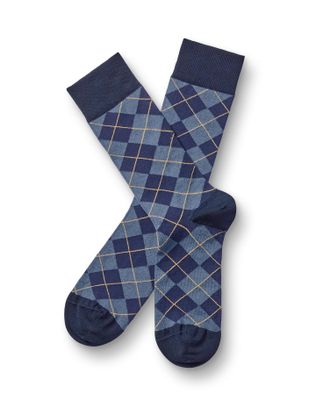 CHARLES TYRWHITT Socken mit Argyle-Muster - Jeansblau