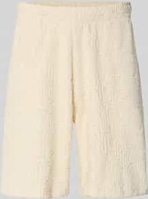 Review Shorts mit Strukturmuster und elastischem Bund