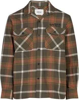 Replay Chemise droite en coton &eacute;pais