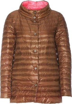 Herno Femme, Vestes, Brun, Taille: 48 FR Manteau Ultral&eacute;ger en Duvet