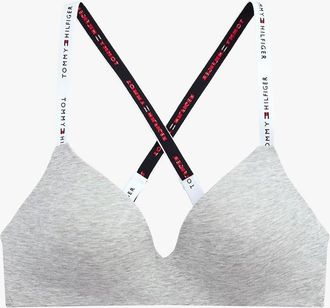 Tommy Hilfiger Soutien-gorge &agrave; logo en coton m&eacute;lang&eacute;