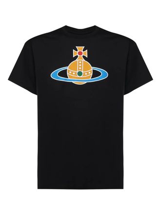 Vivienne Westwood T-Shirt mit Orb-Logo - Schwarz